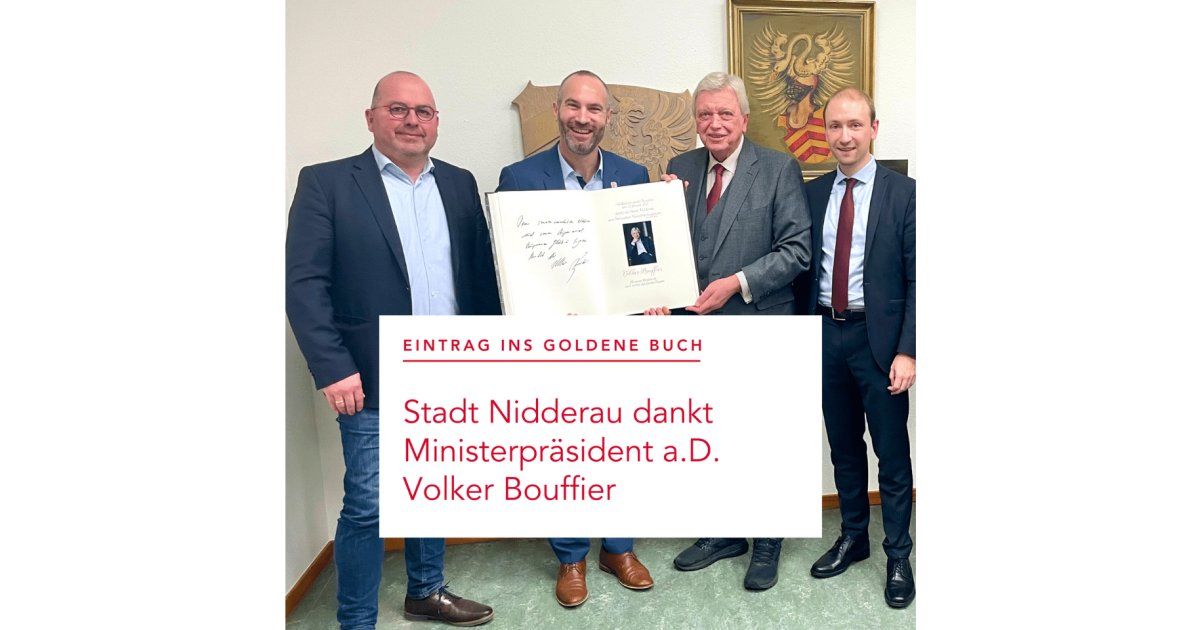 Respekt für einen Brückenbauer: Ministerpräsident a.D. Volker Bouffier ...